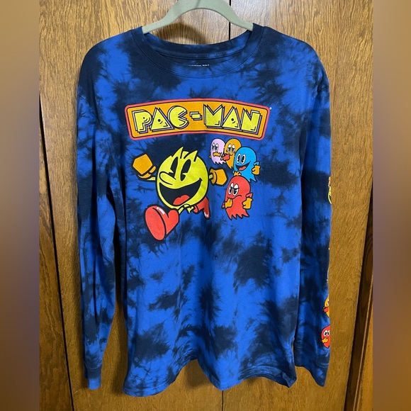 Namco | Shirts | Pacman Long Sleeve Tie Dye Size L | Poshmark